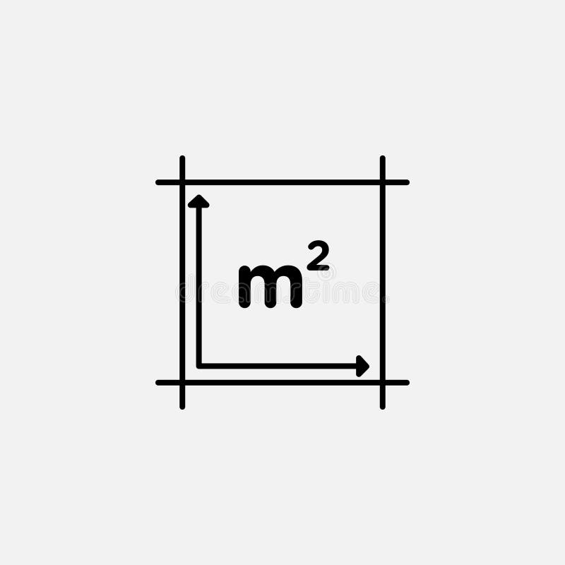 Square Meterline in Thin Line Black Color. Flat Simple Vector Symbols ...