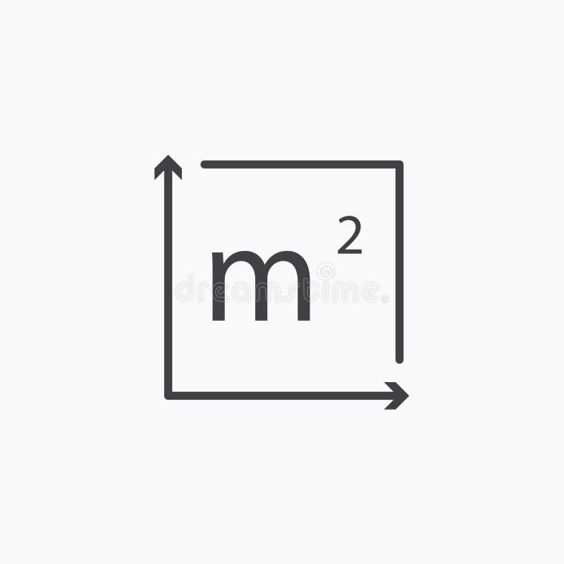 Square Meterline in Thin Line Black Color. Flat Simple Vector Symbols ...