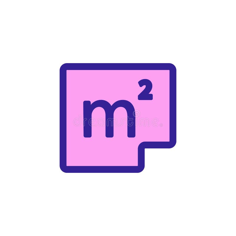 Square Meter Icon Vector. Isolated Contour Symbol Illustration Stock ...