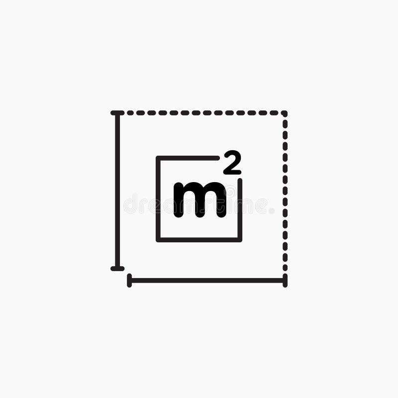 Square Meterline in Thin Line Black Color. Flat Simple Vector Symbols ...