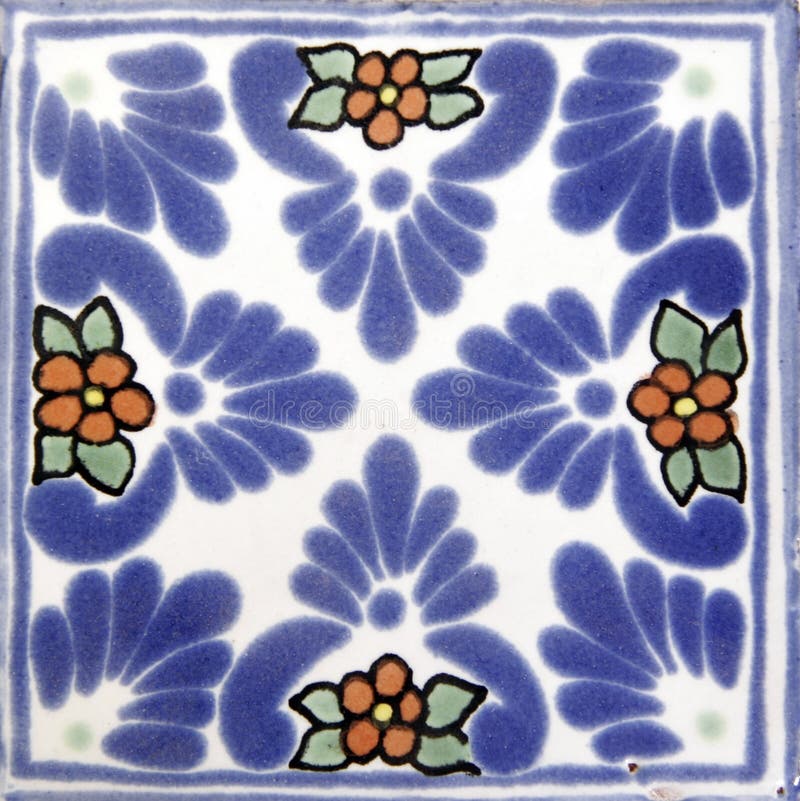 Square Mexican tile shape stock image. Image of decorate - 17505825