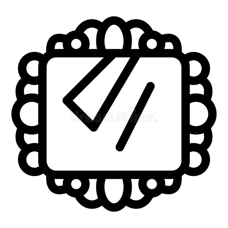 Square Mirror Reflecting Light in Ornate Frame Icon Stock Illustration ...