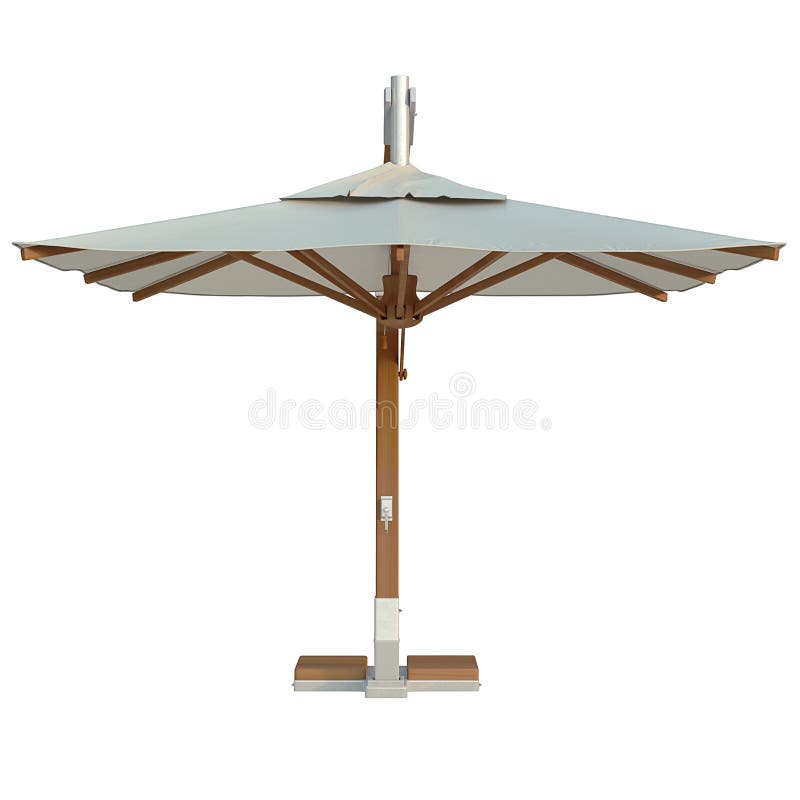 Square Modern Beach Umbrella, Front View Stock Illustration ...