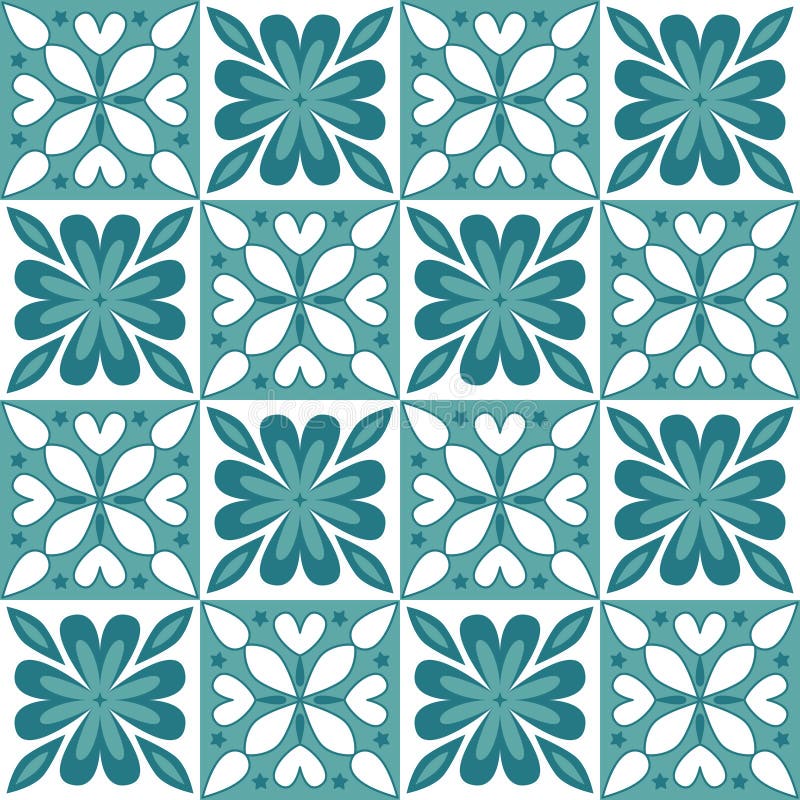 Square Mosaic for Ceramic Tile Design Emerald Green Color, Vector ...