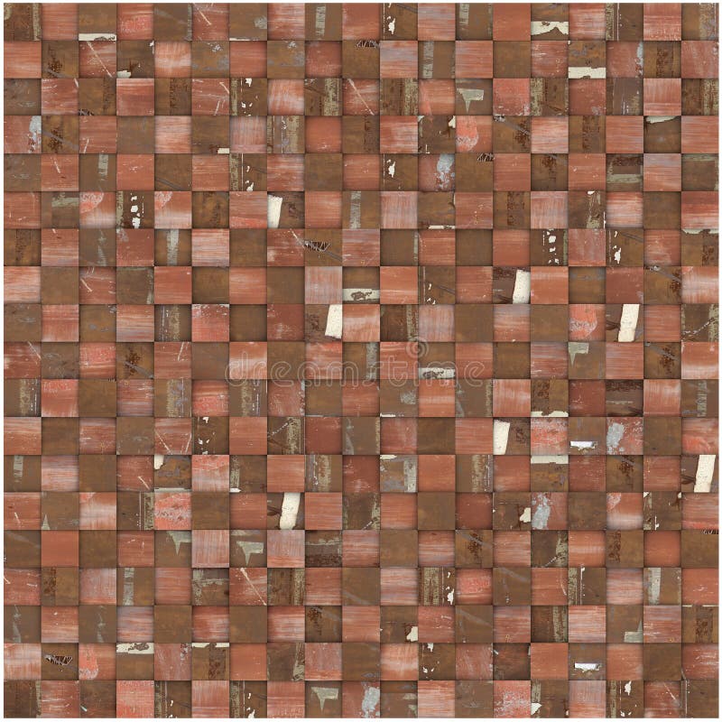 Square Mosaic Tiled Multiple Red Brown Grunge Pattern Stock Photo ...