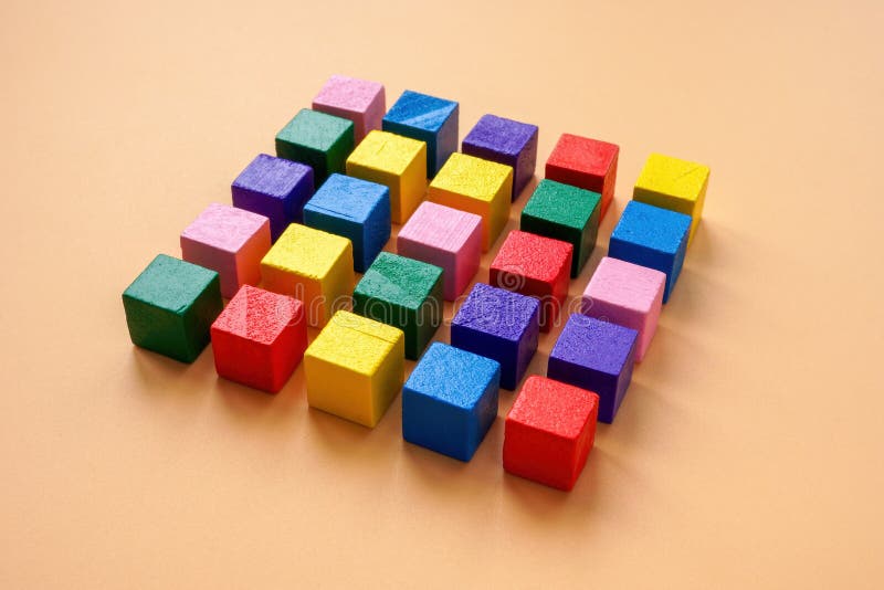 A Square of Multi-colored Cubes As a Symbol of Order and Company ...