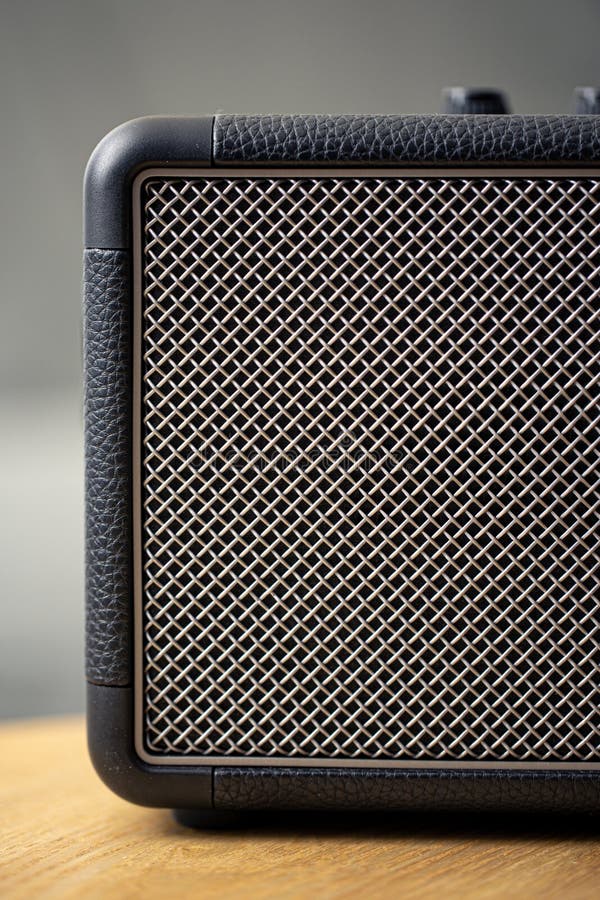 Square Music Speaker, Metallic Mesh Texture Close-up. Stock Image ...