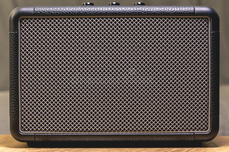 Square Music Speaker, Metallic Mesh Texture Close-up. Stock Image ...