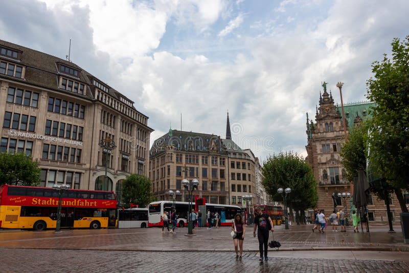 On the Square Near Hamburg City Hall Editorial Image - Image of square ...