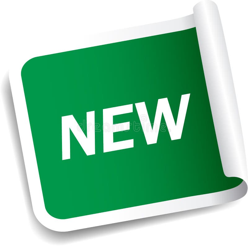 New sticker stock vector. Illustration of coupon, curly - 206744091