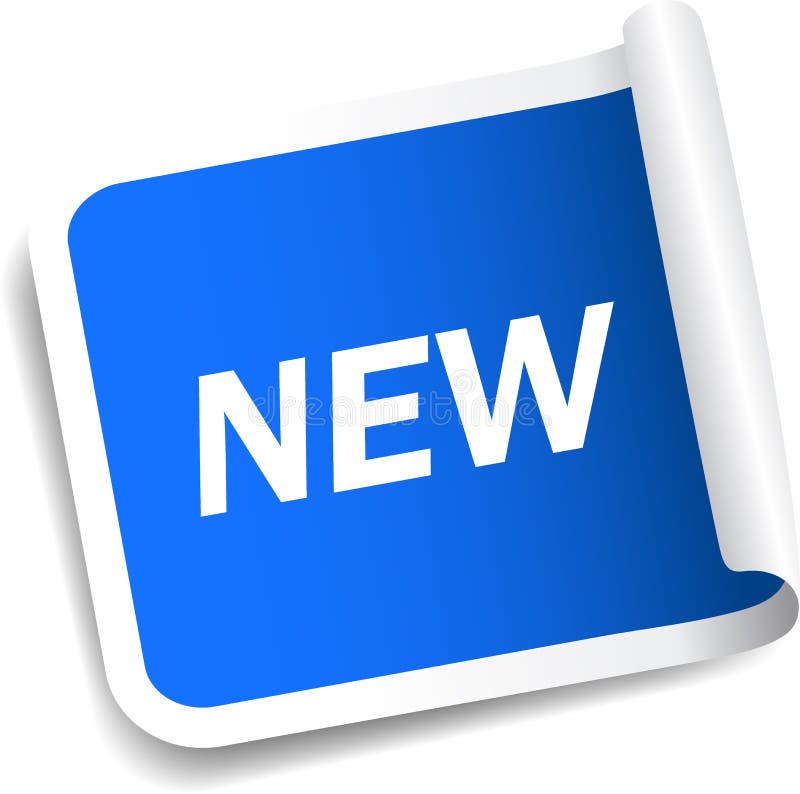 New sticker stock vector. Illustration of book, color - 206744096