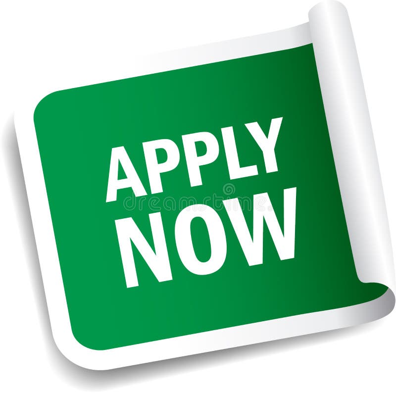 Apply now vector sticker stock illustration. Illustration of deal ...