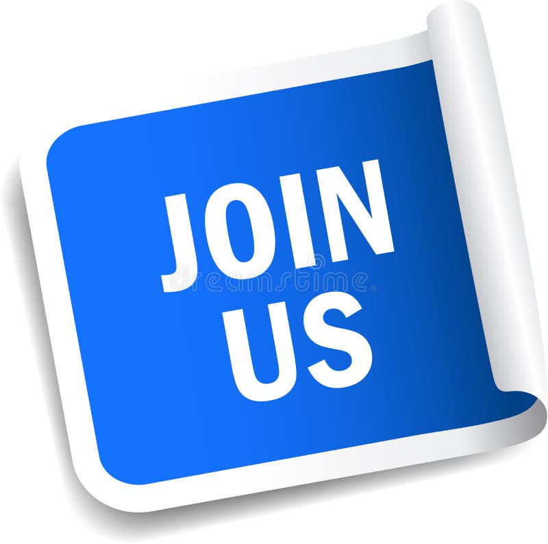 Join us vector sticker stock illustration. Illustration of color ...