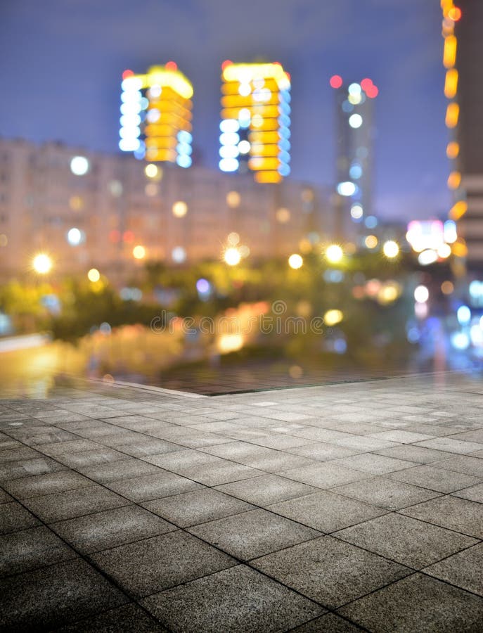 Square night city stock photo. Image of blur, light, effect - 68832212