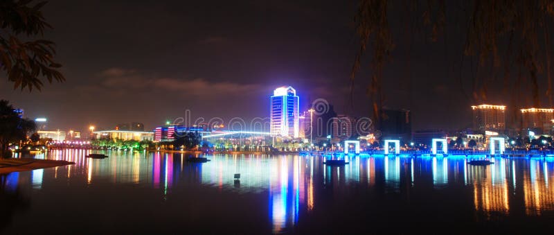Neon Building stock image. Image of structure, built - 17391285