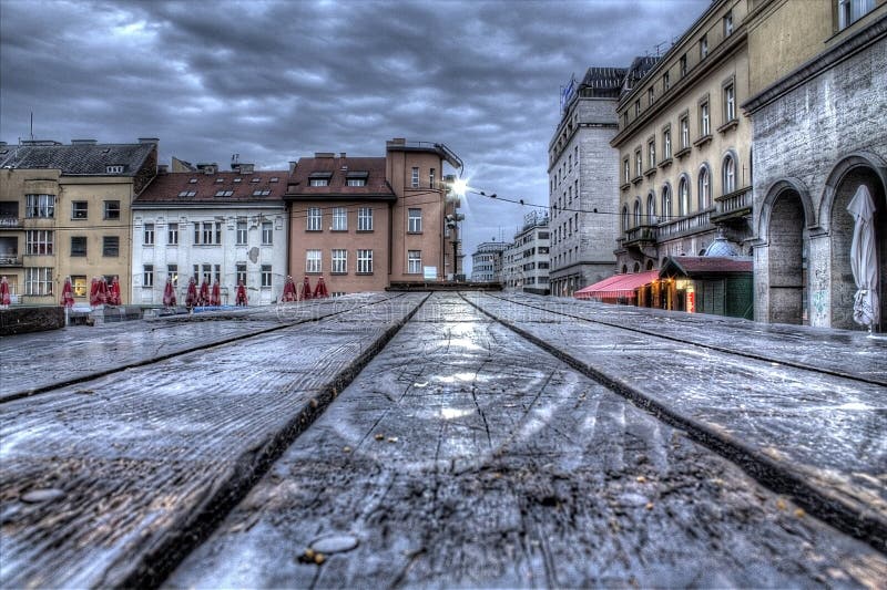 Square at night stock image. Image of blue, building - 48472471