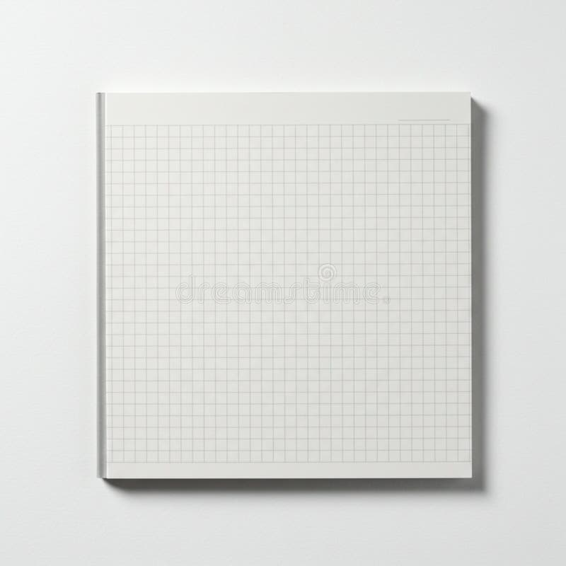 A Square Notepad with a Grid Pattern Features Equally Spaced Lines ...