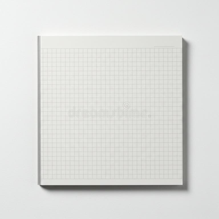 A Square Notepad with a Grid Pattern Features Equally Spaced Lines ...