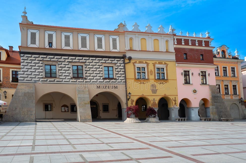 Square of Old Town in Tarnow. Poland Editorial Stock Image - Image of ...
