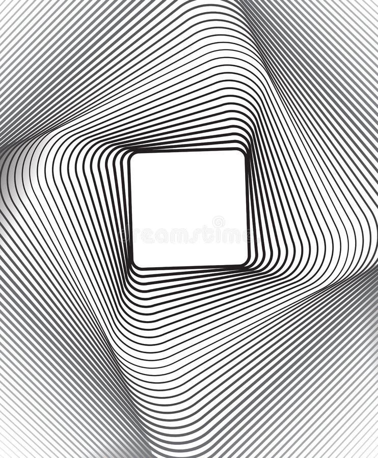 Square optical illusion. stock vector. Illustration of optical - 38262054