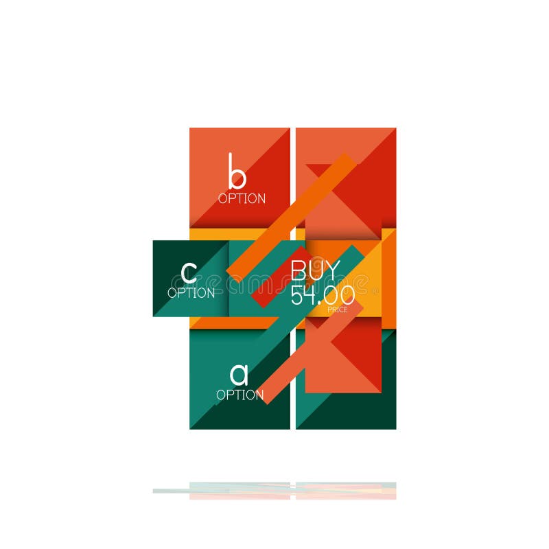 Square Option Infographic Banner. Data and Information Visualization ...