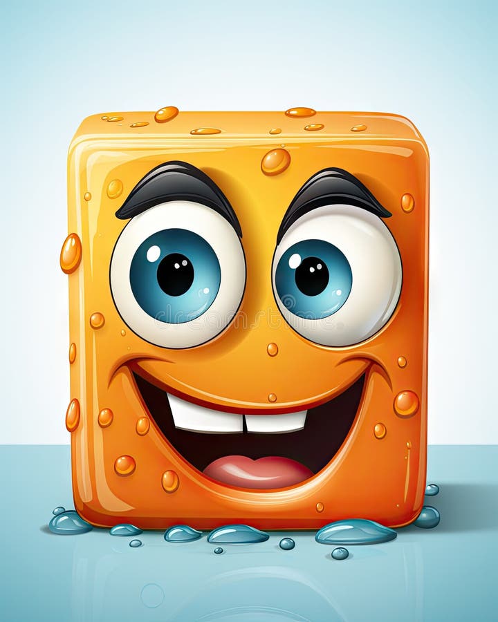 A Square Orange Object with Eyes and a Smile on it S Face. Generative ...