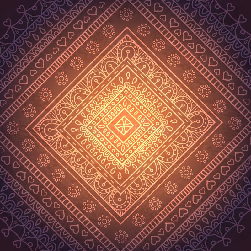 Square orient ornaments stock vector. Illustration of leaves - 29689777