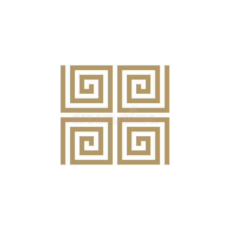 Square Ornament Logo Design Inspiration Stock Illustration ...