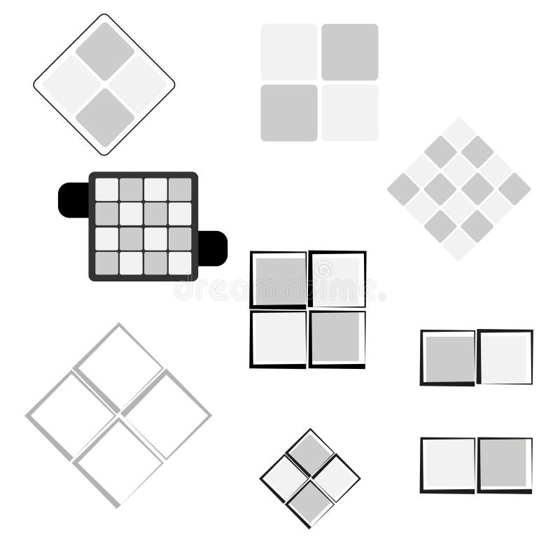 Square Ornament for Logo, Icon, Design Elements and Patterns Stock ...