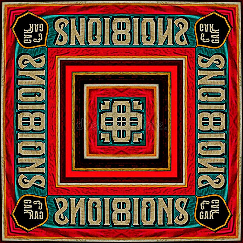 Square Ornamental Classic Geometric Ethnic Pattern Design for ...