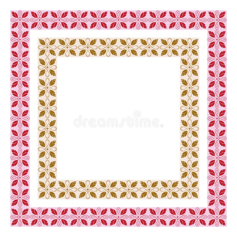 Square Ornate Color Frames. Stock Vector - Illustration of color ...
