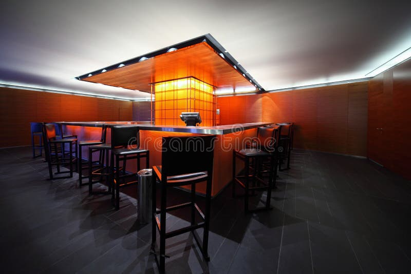 Square Pale in Bar and Dinner-wagons Round Stock Photo - Image of depth ...