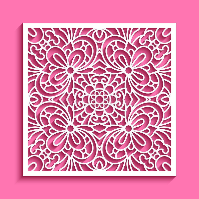 Square tatting lace frame stock vector. Illustration of abstract - 47170608