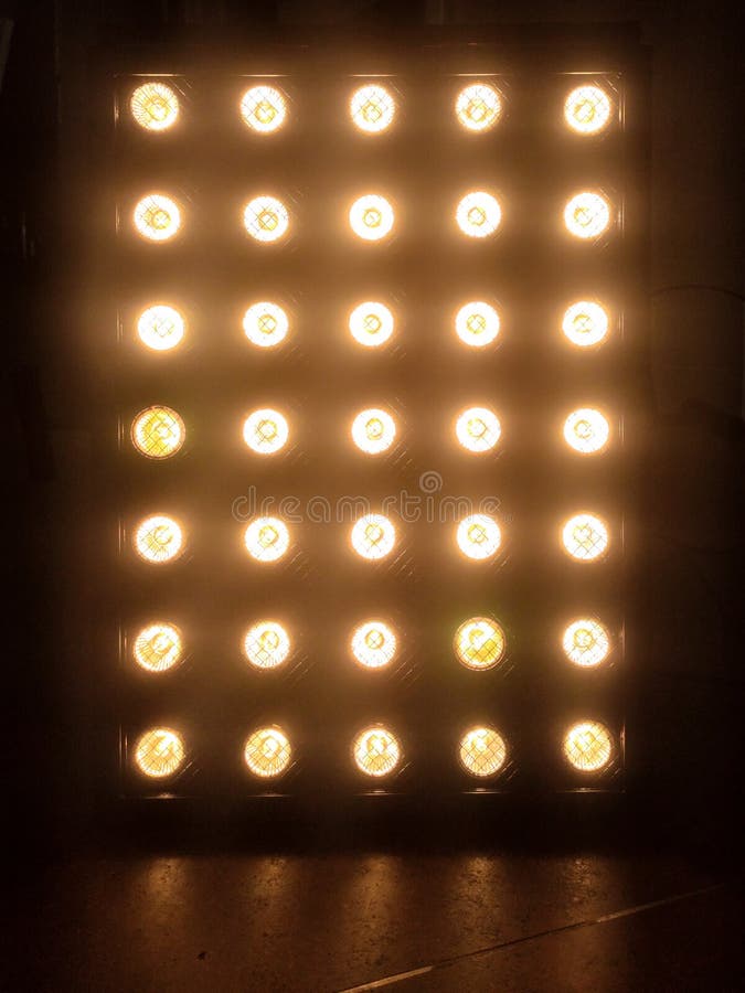 Square Panel of Led Concert Lights Blinders Stock Image - Image of ...