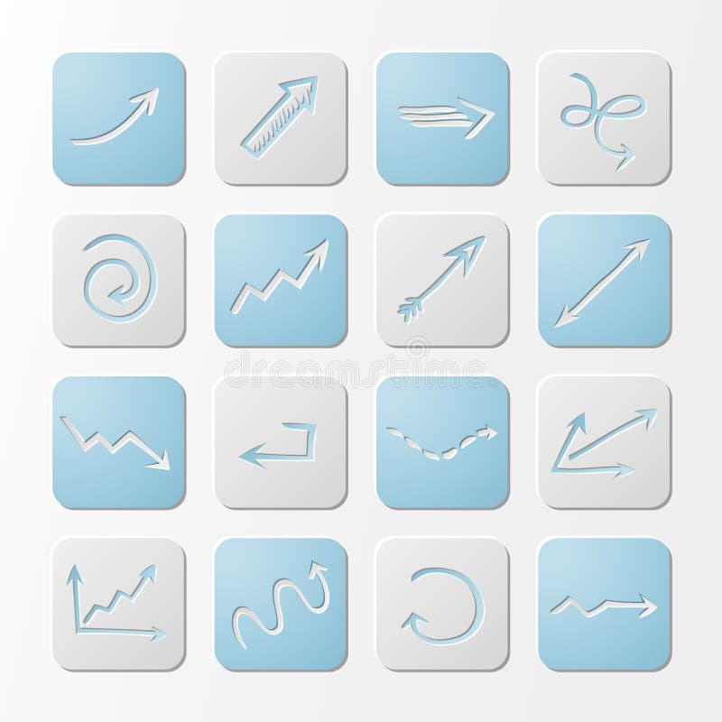 Waste Paper Icons. Vector Illustration. Stock Illustration ...