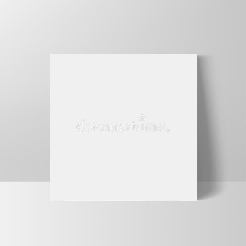 Square Paper Format Mock Up. Vector Illustration. Stock Vector ...
