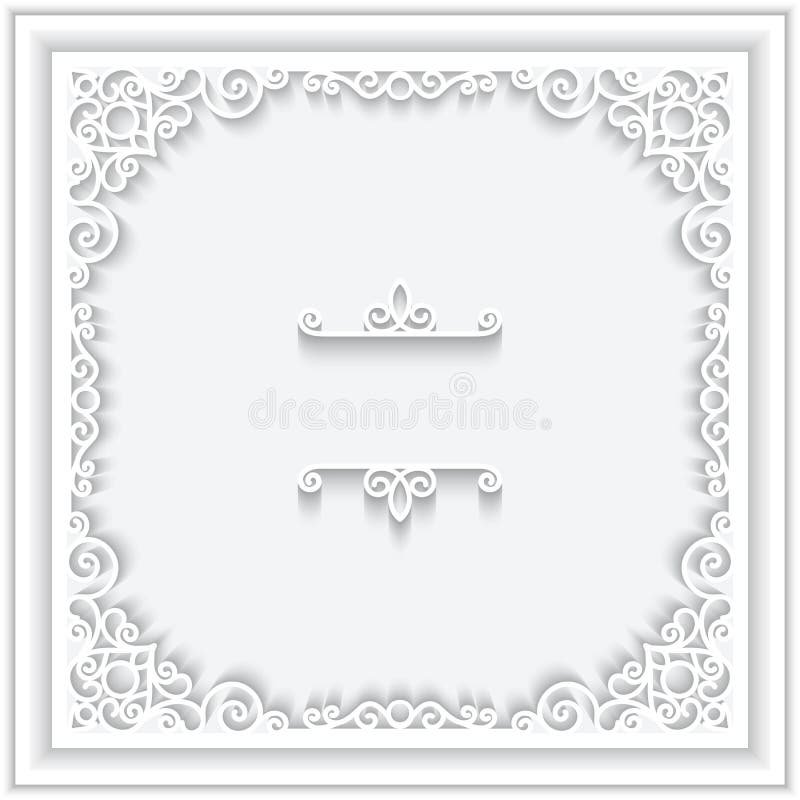 Square Frame Cutout Paper Lace Border Stock Illustrations – 694 Square ...