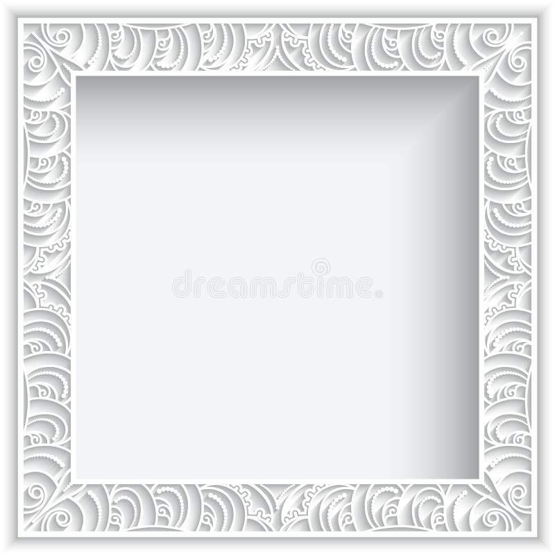 Square paper frame stock vector. Illustration of gray - 63381238