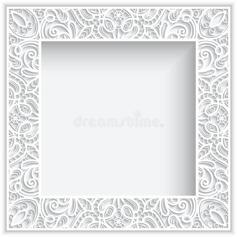 Paper lace frame stock vector. Illustration of decorative - 38865988