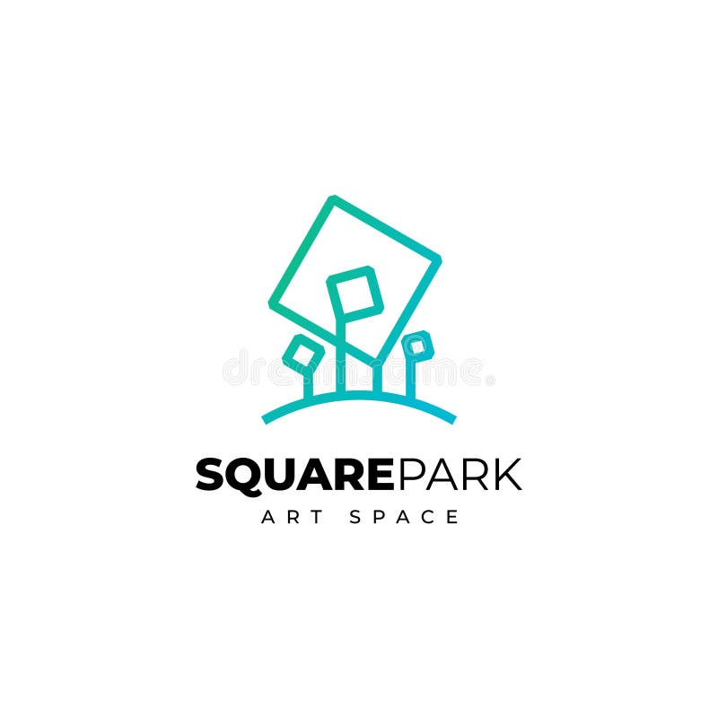 Square Park - Trees Formed from Square Shapes Stock Vector ...