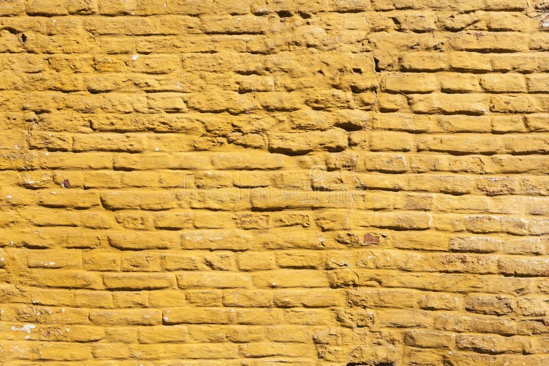 Square Part of Ochre Yellow Washed Wall Stock Image - Image of ...