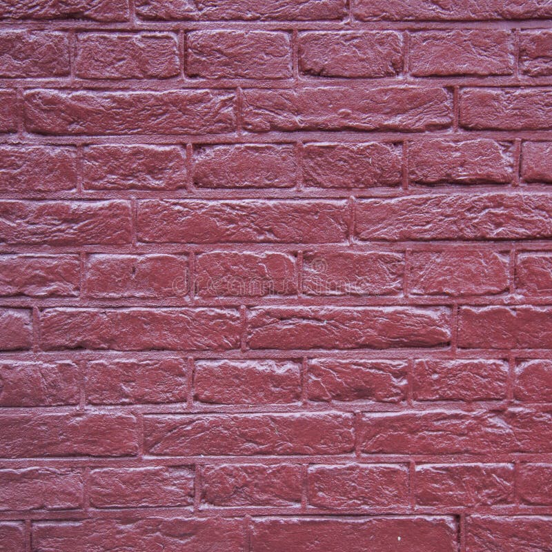 Part of Red Painted Brick Wall and Add Cut Stock Photo - Image of ...
