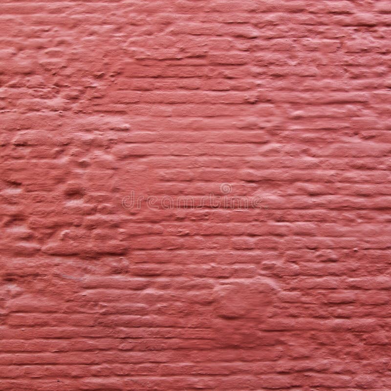 Square Part of Red Painted Brick Wall Stock Photo - Image of dirty ...