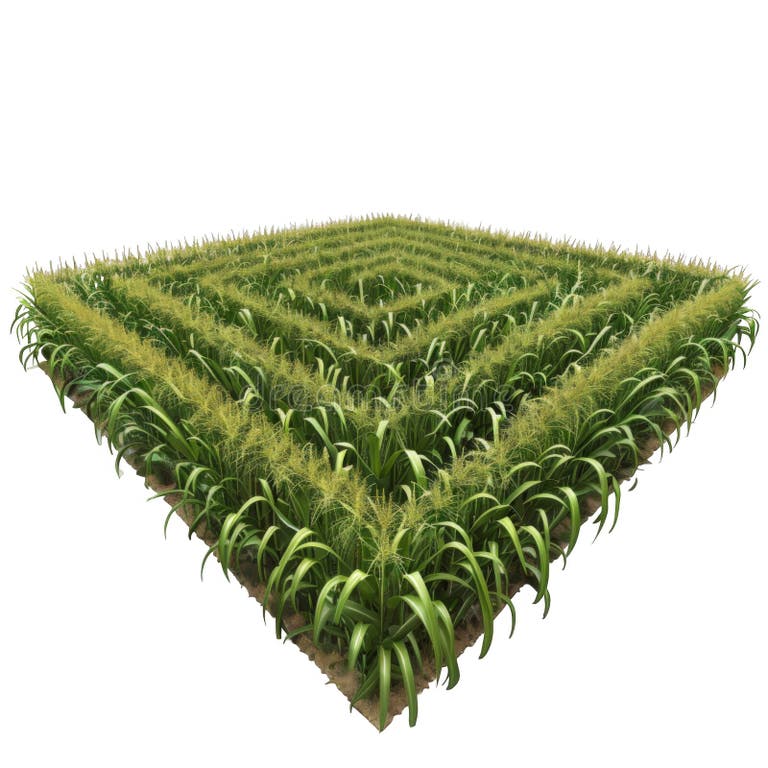 A Square Patch of Green Grass with a Swirling Pattern Stock Image ...