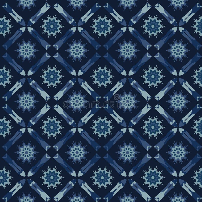 Square Patchwork Motif Japanese Style Seamless Vector Pattern. Hand ...