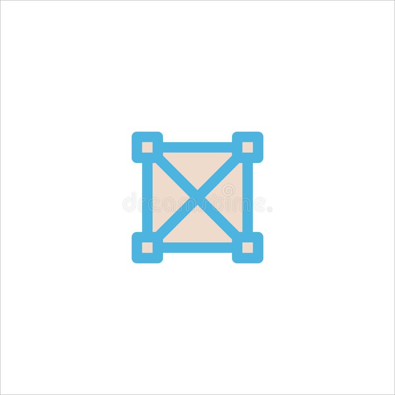 Square Path Icon Flat Vector Logo Design Trendy Stock Vector ...