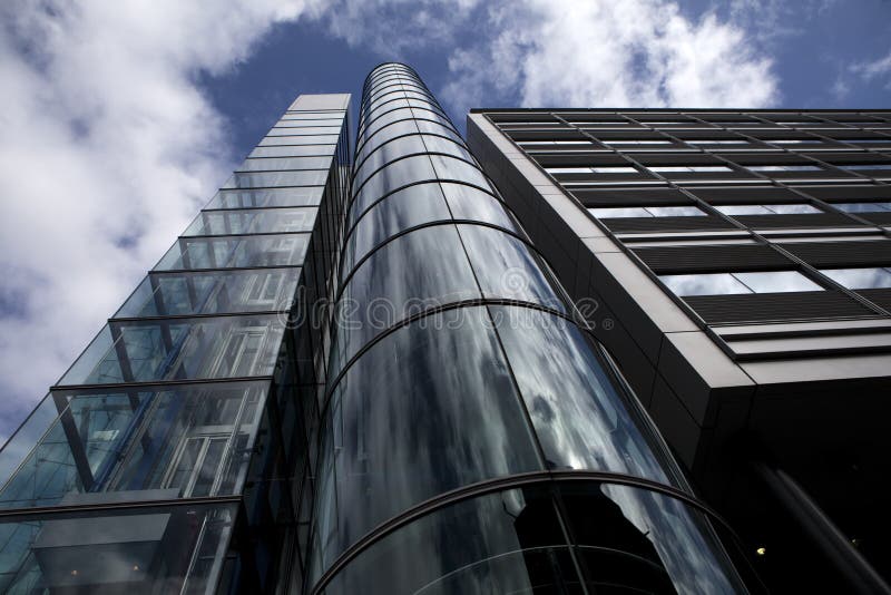 Square Pattern and the Blue Sky Stock Image - Image of glass, abstract ...