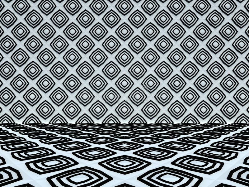 Square Pattern, 3D Rendering Stock Illustration - Illustration of ...