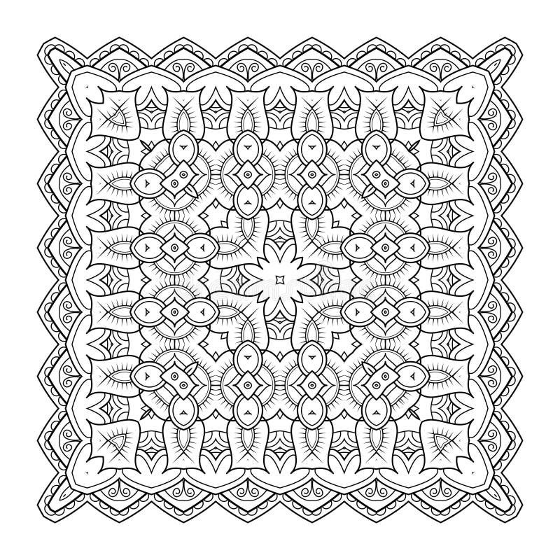 Square pattern design stock vector. Illustration of lace - 186994372