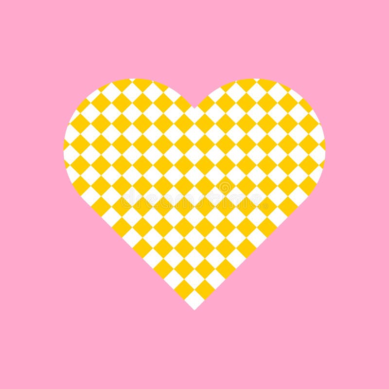 Square Pattern on Heart Symbol. Stock Illustration - Illustration of ...